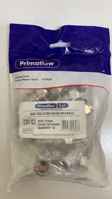 Primaflow Chrome Plated Isolating Valve - 15mm Pack Of 10 | eBay UK