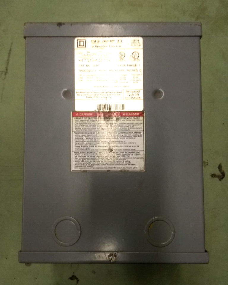 SQUARE D TRANSFORMER 2S1F 2KVA 1PH 240/480V PRI 120/240V SEC | eBay