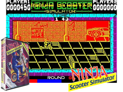 Sinclair ZX Spectrum 48K Game - NINJA SCOOTER SIMULATOR - Silverbird ...