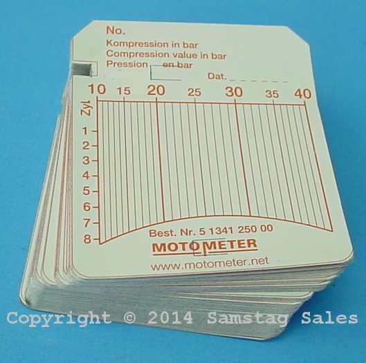 MOTOMETER 513.412.5000 Germany 10 - 40 Bar Compression Tester Recording ...
