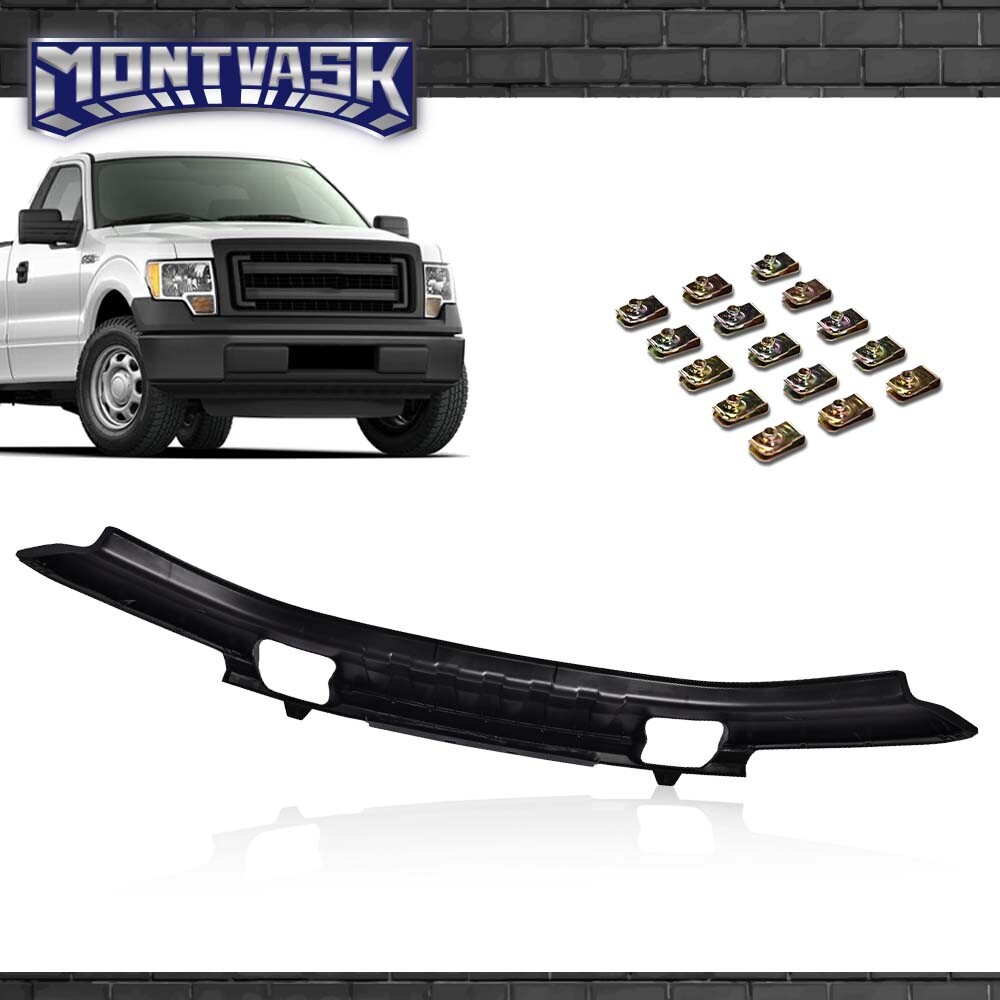 Fit For 2009-2014 Ford F150 Black Front Lower Bumper Valance w/ Fog ...