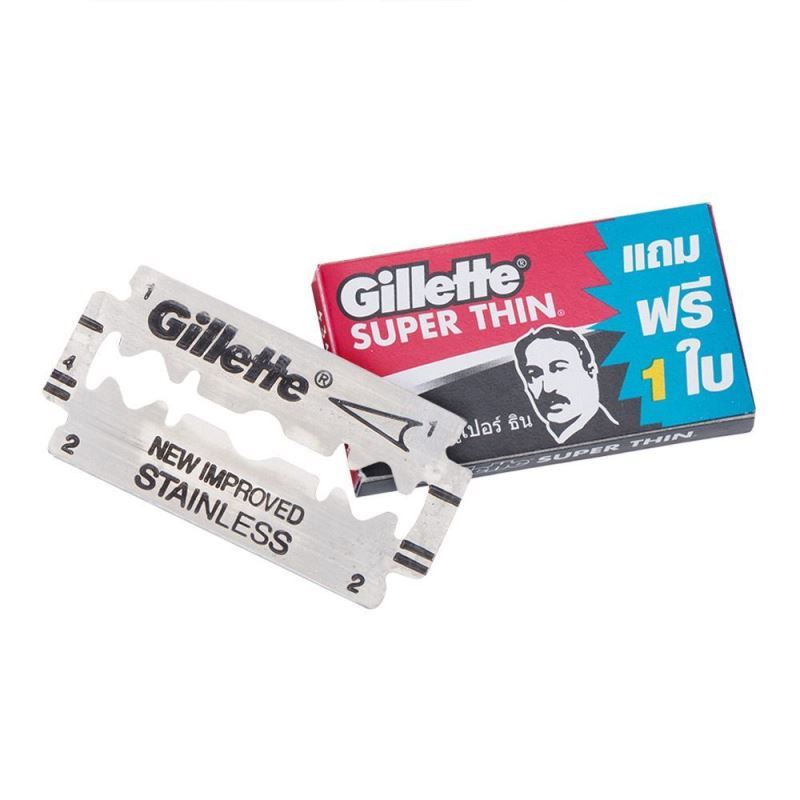 2Pack 12pcs Razor Blades Super Thin Gillette New Improved Stainless ...