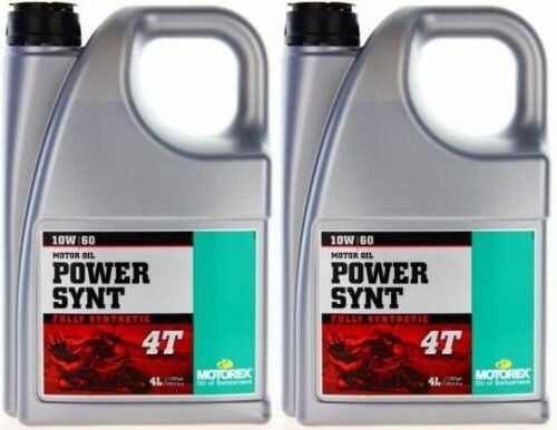 MOTOREX 4T Power Synt SAE 10W-60 Motorrad Motoröl 2x 4l = 8 Liter | eBay.de