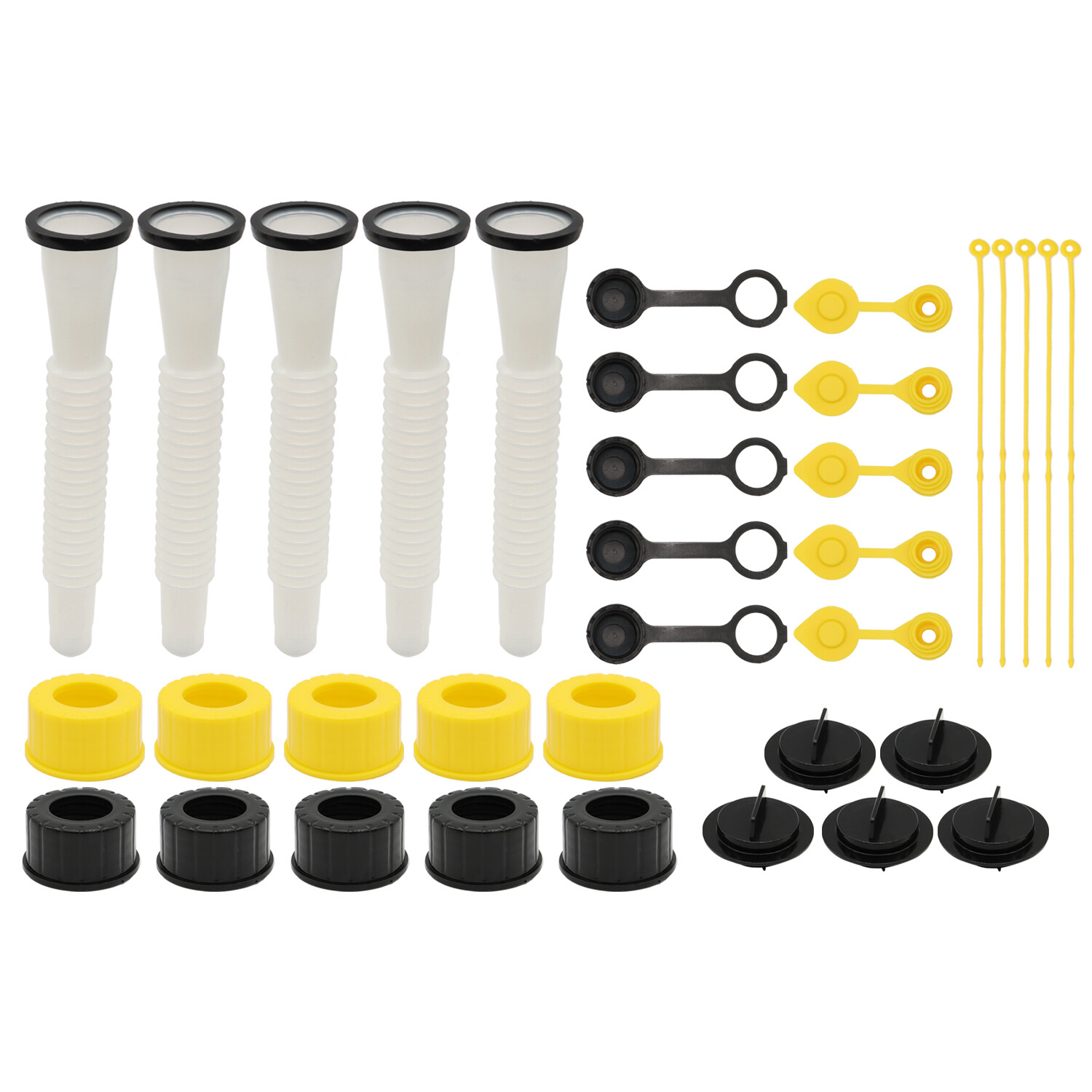 Pack of Five Gas Can Spouts with Caps and Gaskets Included For Wedco ...