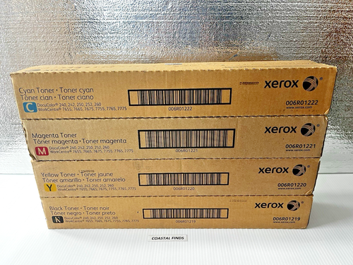 Xerox 006R01219 006R01220 006R01221 "22 Set of 4 CMYK Toner OEM NEW DC ...