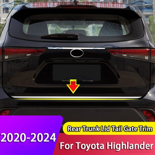 For Toyota Highlander 2020-2024 1Pcs Chrome silver Rear Trunk Lid Tail ...