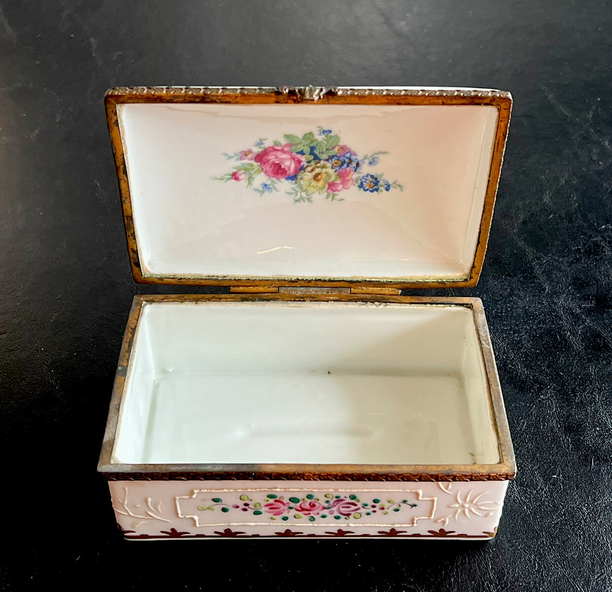 Antique Samson Armorial Heraldic Porcelain Trinket/Jewelry Box | eBay