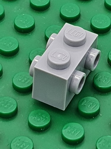 LEGO® 10x Snot Konverter Brick Noppen beidseitig 1x2 - 52107 - Hellgrau ...
