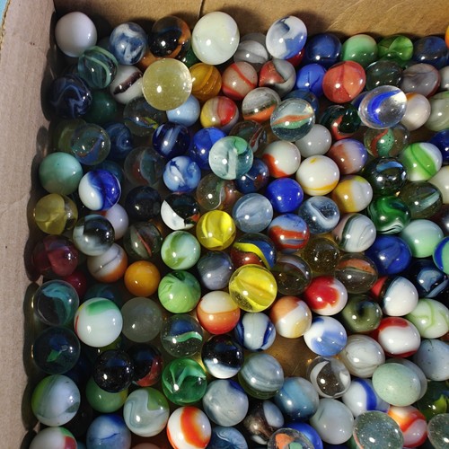 Tray Lot of Vintage & Antique Marbles Collection | eBay