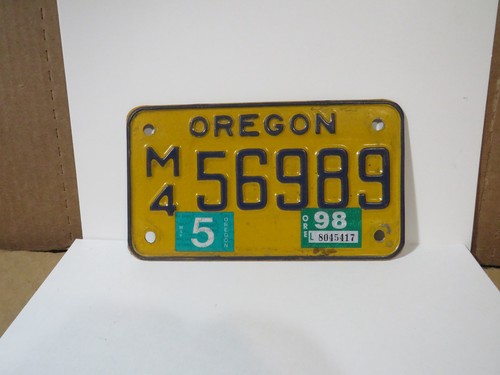 VINTGE OREGON MOTORCYCLE LICENSE PLATE 56989 | eBay