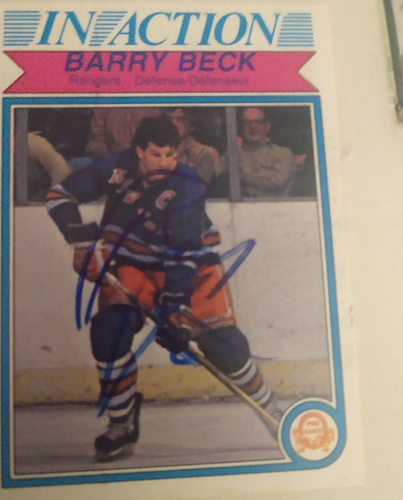 Barry Beck New York Rangers OPC 82-83 card Autographed #328 with LOA | eBay