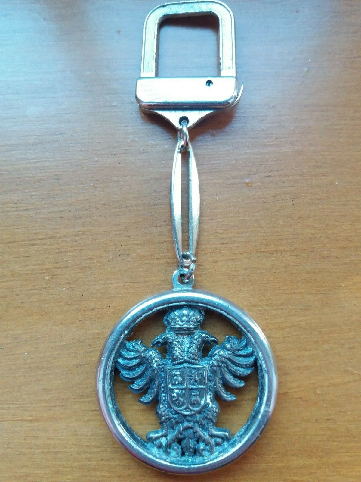 Vintage Original Austria Metallic double-sided Key Chain with Coat of ...