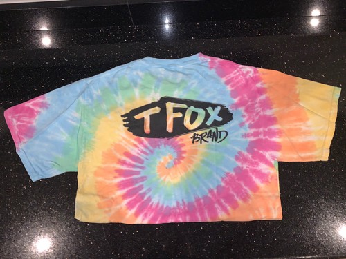 TFox Brand T-Shirt -Tie Dye Tee Size Medium Tanner Fox YouTuber NWOT | eBay