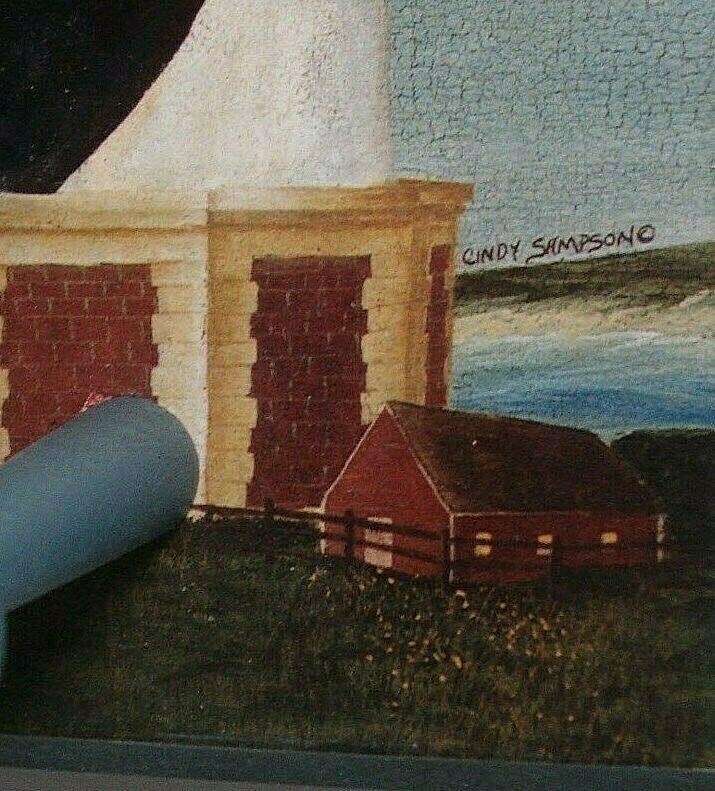 Vtg Wooden Wall hanging lighthouse Coat Hat Rack Peg Hook signed art ...