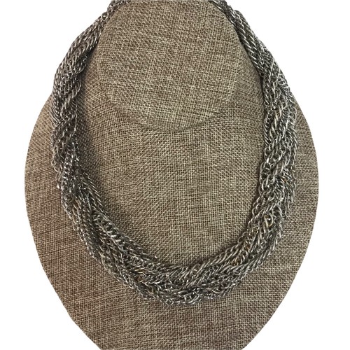 CHICO'S Silver Mesh Braided Silvertone Fashion Chains Statement ...