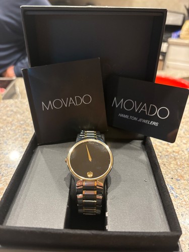 Movado Museum Watch - Black Face Sapphire Crystal | eBay
