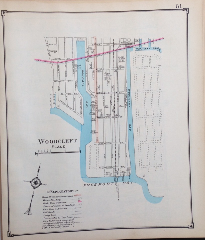 1914 ATLAS MAP FREEPORT OCEANSIDE NASSAU LONG ISLAND NEW YORK | eBay