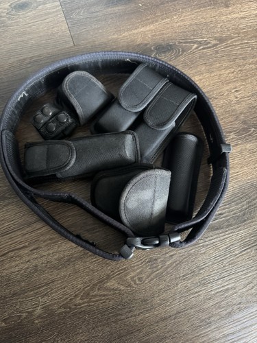 Police Black Utility Belt with Accessories | eBay