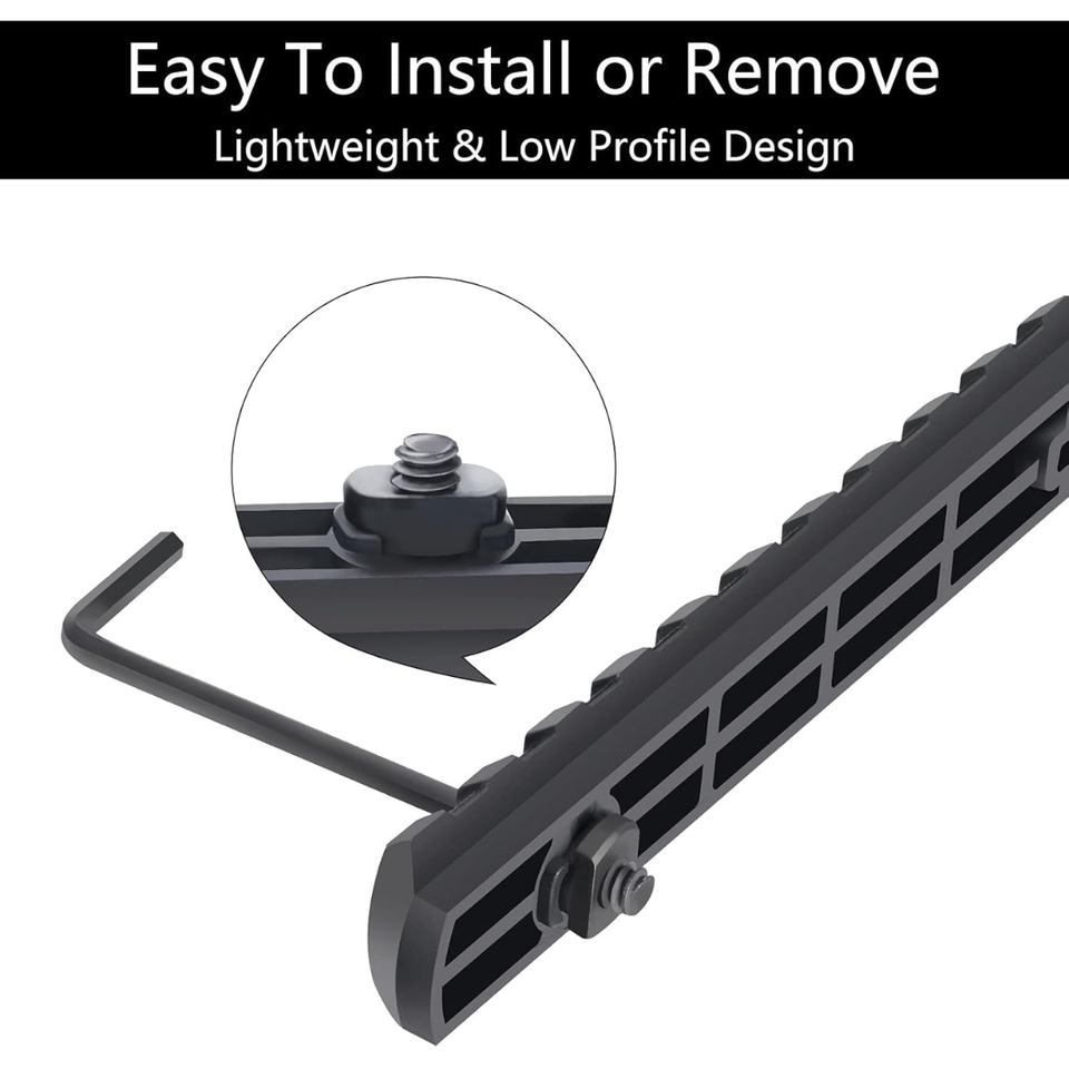 6 Pack Lock Picatinny Rail Polymer 3/5/7/9/11/13 Slot Set M-Lok ...