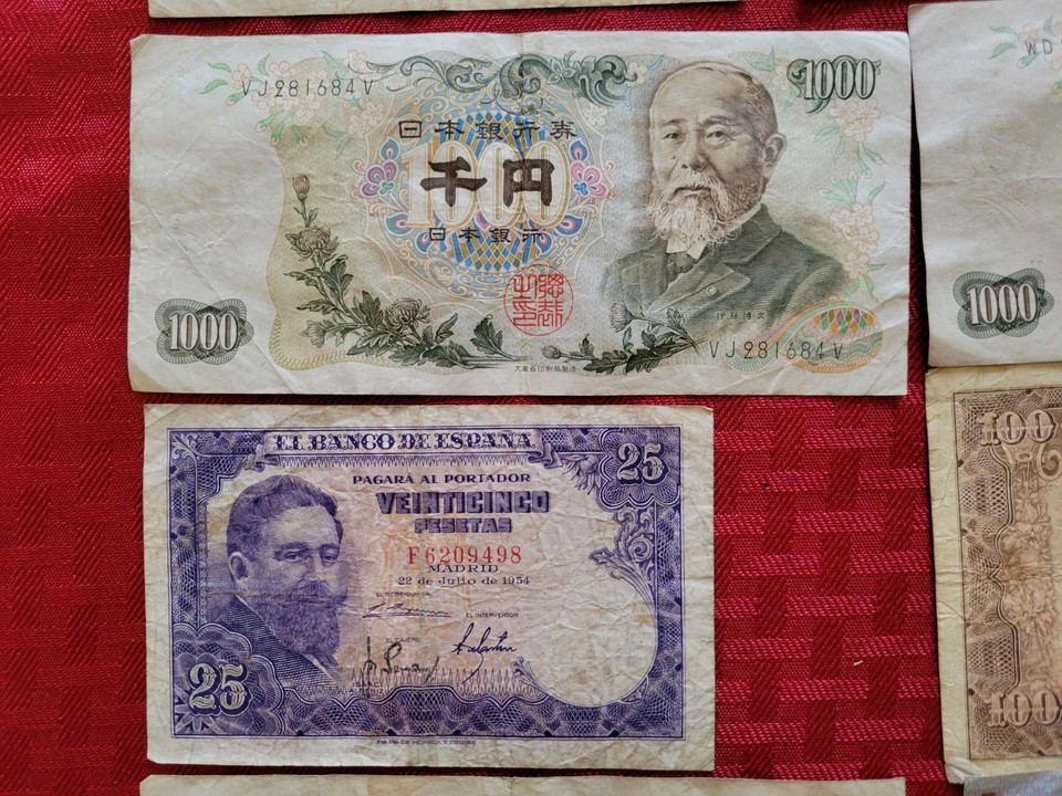 Large Lot of Foreign Banknotes World Paper Money Currency Plus BONUS ...