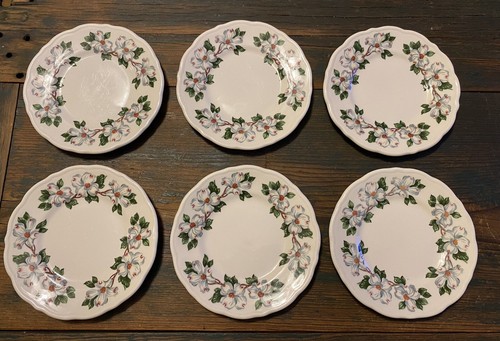 (6) SYRACUSE CHINA DOGWOOD PATTERN RESTAURANT WARE 5 1/2” BREAD ...