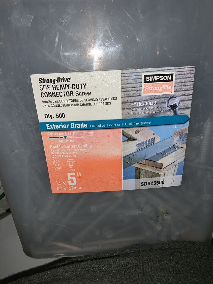 Lot of 20 Simpson Heavy Duty 5” outdoor screws Hex Head Free Shipping ...