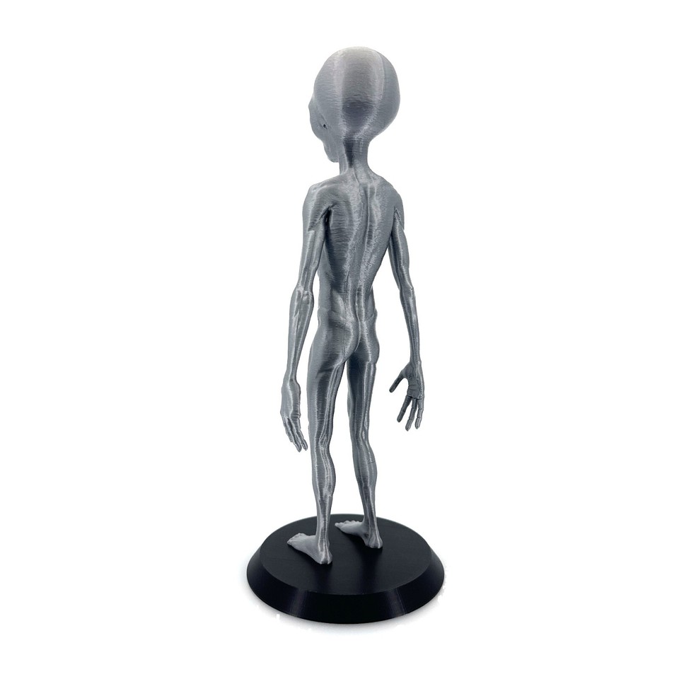 Grey Alien Figurine 3D Printed Full Body | Extraterrestrial Statue Sci ...