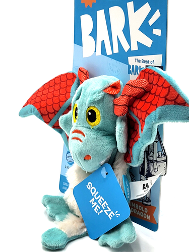 BarkBox Grimbold The Dragon Squeaky Plush Crinkly Tug & Shake Dog Toy 7 ...