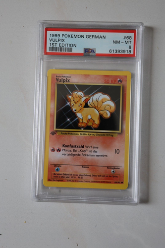 Pokemon Vulpix 1. Edition 68/102 Base Set Deutsch PSA 8 NM-Mint ...