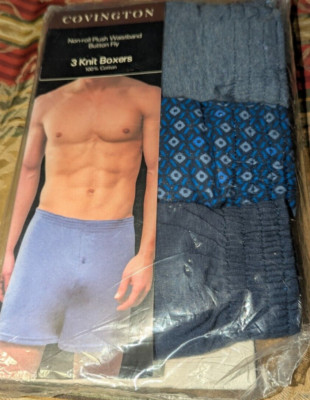 Men Knit Boxers pack of 3 size Small by COVINGTON | eBay