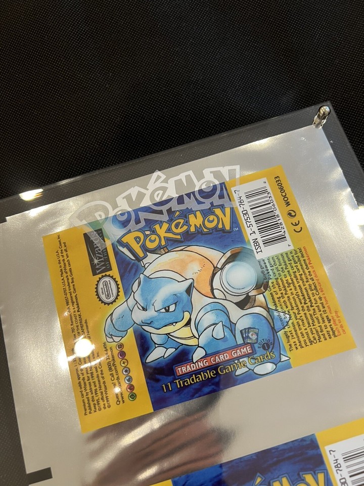 Pokémon First Edition Base Set Booster Pack Uncut Foil Sheet Error | eBay