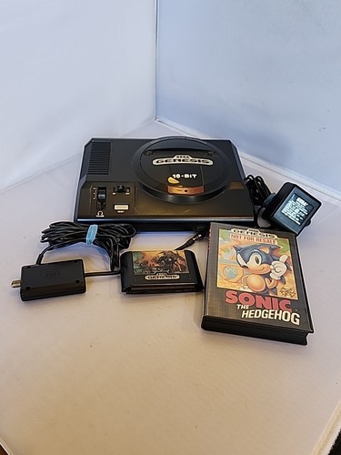 SEGA Genesis Console - Black (Model-1601) W/Cables + Manuel + Game ...