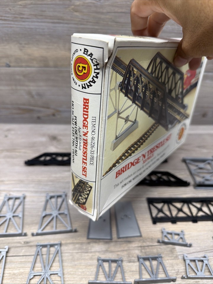 BACHMANN HO Scale Train 33 Pce Over & Under Bridge & Trestle Set for ...