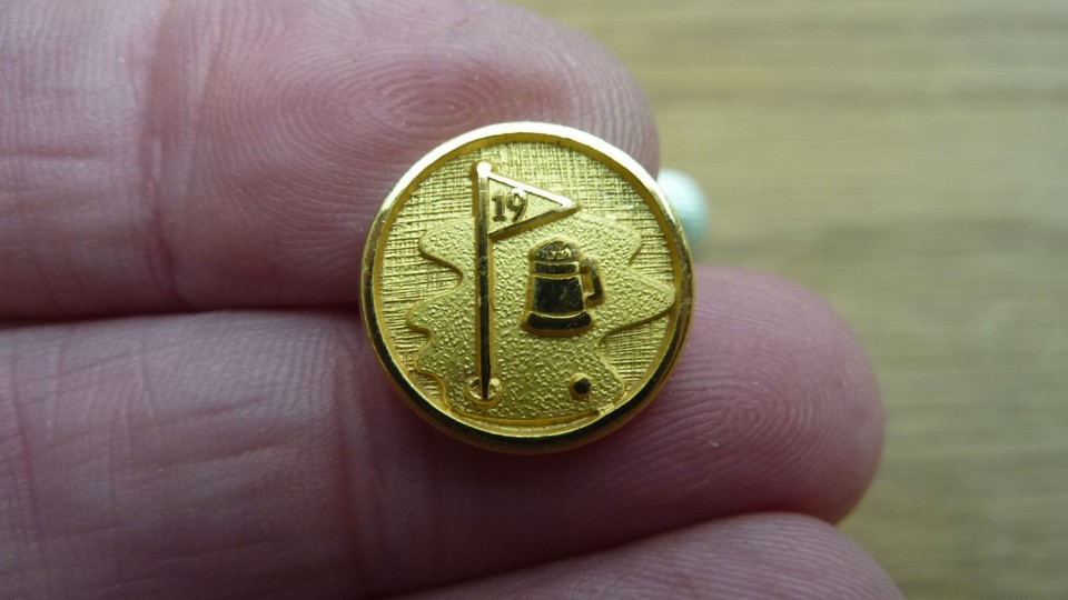 VINTAGE GOLF BRASS & METALS BUTTONS X 5 LONDON BADGE Co SAMPLER LARGEST ...