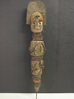 Ofo ritual staff, wood and iron statue, African, Nigeria, Igbo culture ...