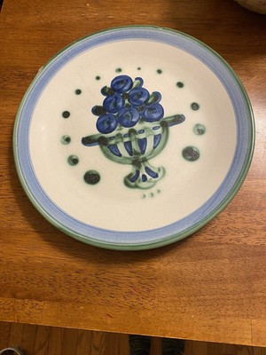 M.A. Hadley Blueberry Bouquet Plate Stoneware Louisville | eBay