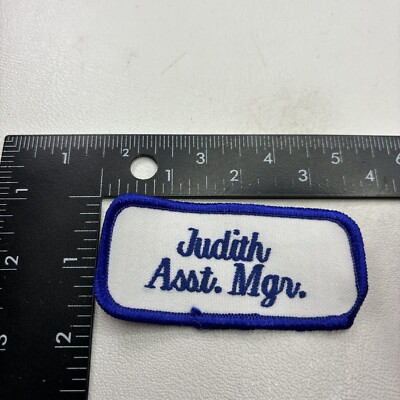 USED Recycled ASST. MANAGER JUDITH NAME Patch For Uniform Service ...