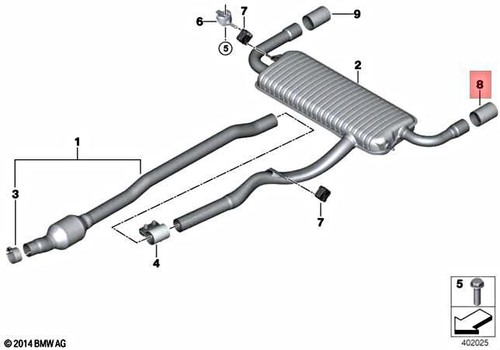 Genuine BMW F45 F46 F48 F49 F52 M13 SUV Chrome Tailpipe Trim OEM ...