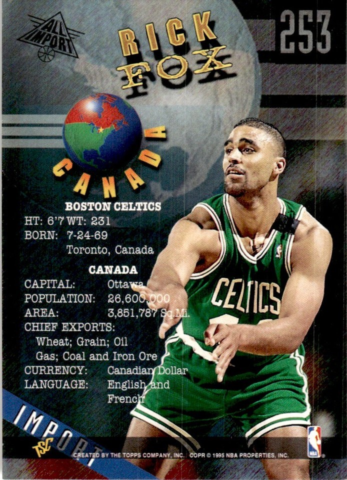1994-95 Stadium Club Basketball Card Rick Fox Boston Celtics #253 | eBay