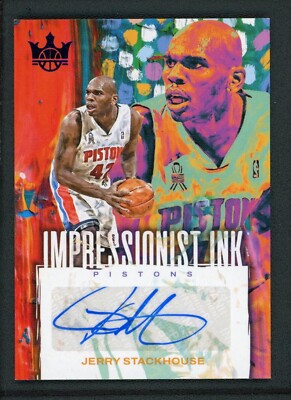 2023-24 JERRY STACKHOUSE 11/35 AUTO PANINI COURT KINGS IMPRESSIONIST ...