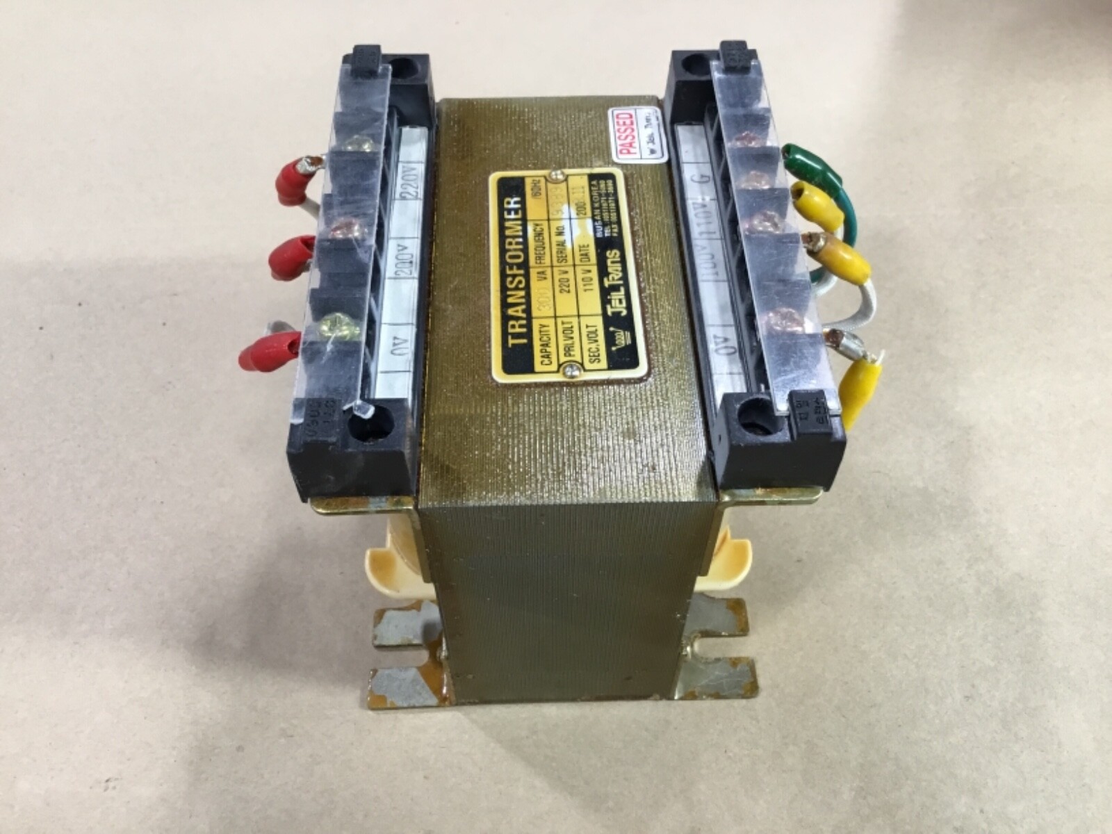 Jeil Trans Transformer 300VA 300 VA 220V Primary 110V Secondary ...