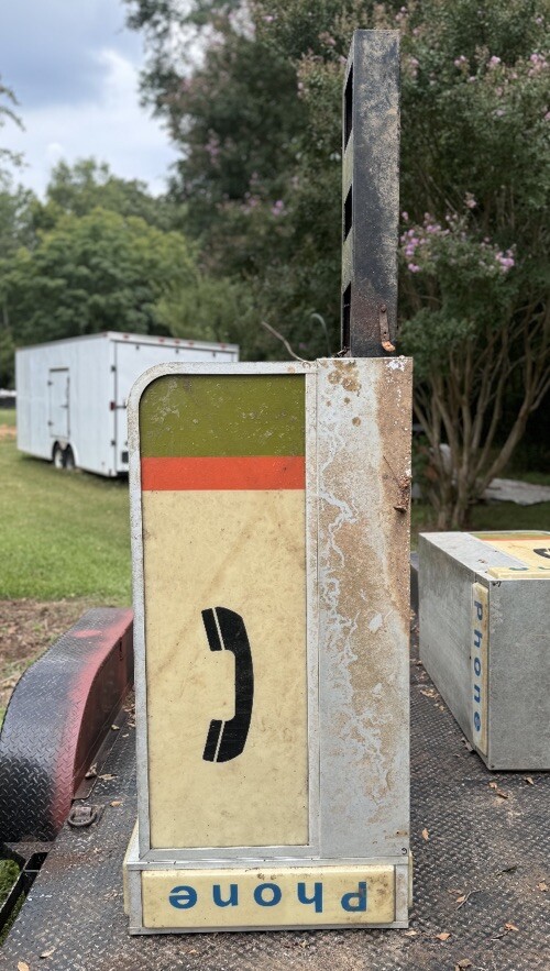 (1) Vintage Pay Phone Booth Shroud Enclosure Payphone, Can Deliver ...