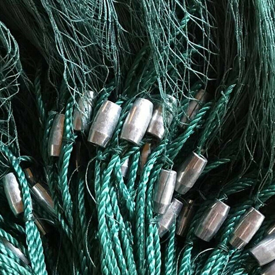 33Ft/65Ft Fishing Drag Net Beach Seine Bait Nylon Mesh Fish Net Drag ...