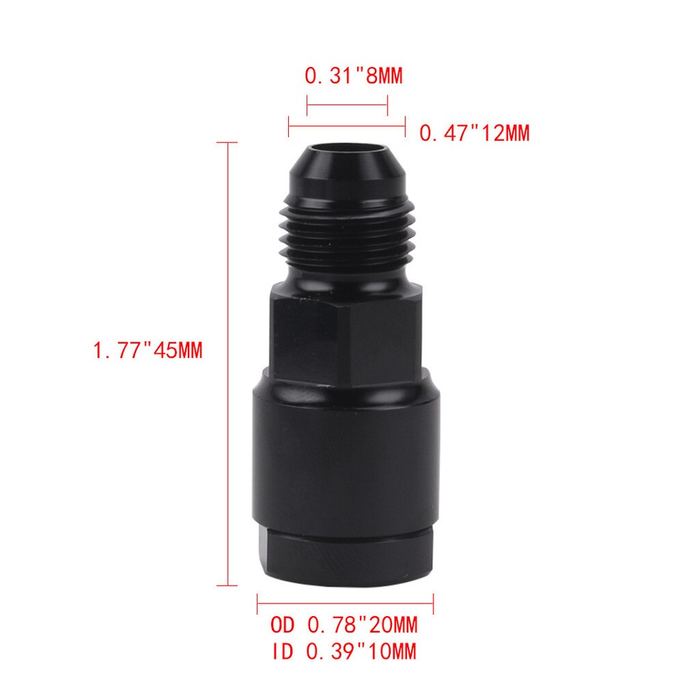 5X GM LS LS1 LS3 -6AN to 3/8" Hose Quick Connect Fuel Rail Line Adapter ...