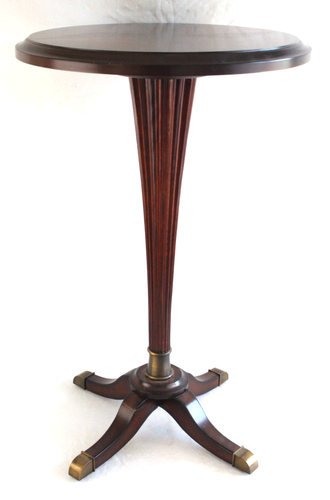 Bombay Company 27" Mahogany Inlaid Top Accent Table | eBay