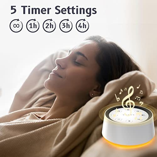 Brown Noise Sound Machine with 30 Soothing Sounds 12 Colors Night Light ...