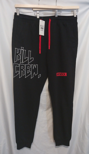 Kill Crew Jogger Sweatpants Men 3XL Black Red Drawstring Tapered MMA ...