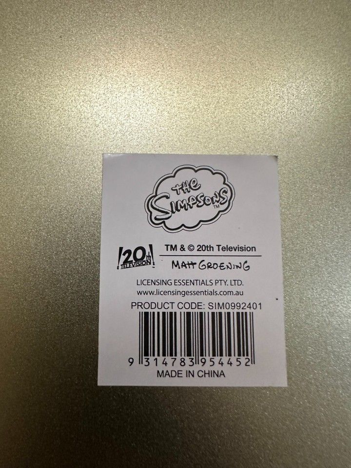 THE SIMPSONS Metal Wall Sign - Danger Men at Work - Homer BEER - PUB ...