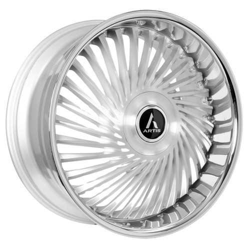 24 inch 24x9 Artis Juicy XL Silver Brushed wheels rims 5x4.75 5x120.65 ...