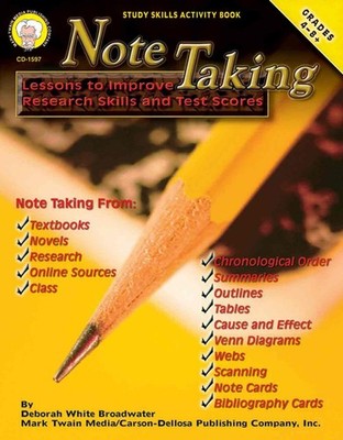 Mark Twain Note Taking Workbook, Critical Thinking Books Covering Study ...